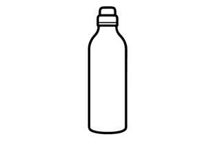 Outline Drawing Of A Water Bottle Graphic By Creativestore · Creative