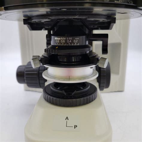 Nikon Microscope Eclipse E600 Pol With Trinocular Head Microscope