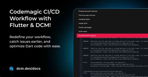 dcm analyzer on linkedin codemagic workflow dcm code quality tool
