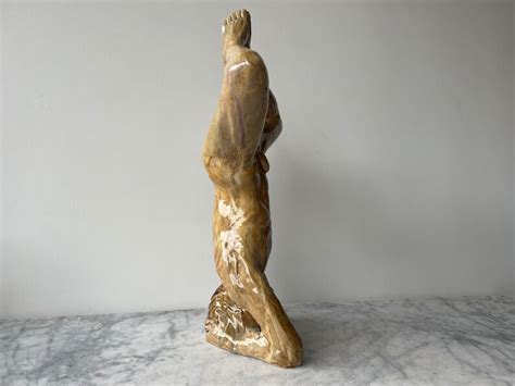 Yoga Art Headstand Sculpture Naked Man Sirshasana Mature Male Etsy