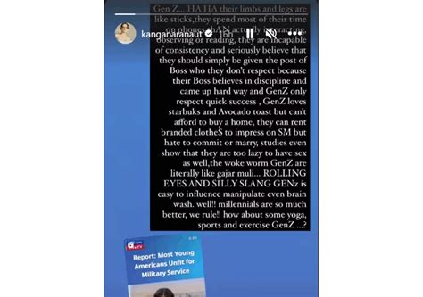 Kangana Ranaut Targets Genz Calls Them Gajar Muli And Too Lazy To Have Sex