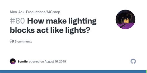 How Make Lighting Blocks Act Like Lights Issue Moo Ack Productions MCprep GitHub