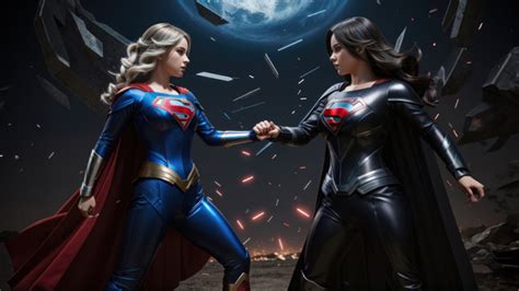 Duality Of Power Supergirl Vs Evil Supergirl Wallpaper Hd Superheroes