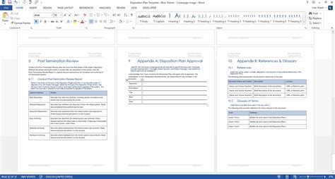 Disposition Plan Template Ms Office Klariti Template Shop