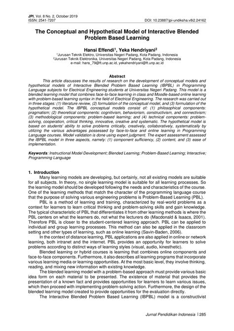 Pdf The Effectiveness Of Web Based Interactive Blended Learning Model In Programming Language