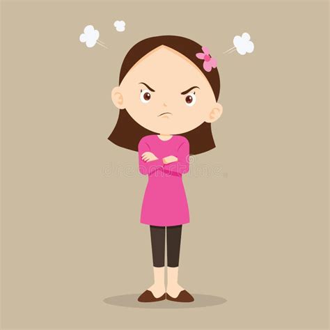 Angry Girl Crossed Arms Stock Illustrations 305 Angry Girl Crossed