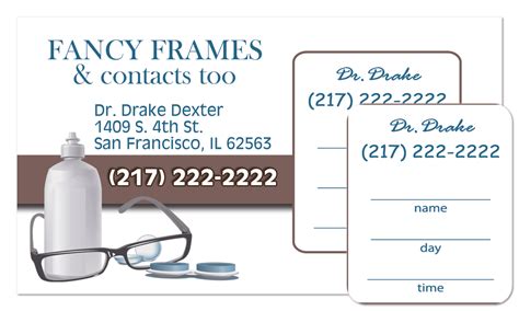 Business Cards Marketing Supplies For Optometry Professional Mbs