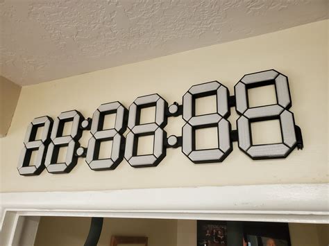 3d Printed Wall Clock Design 30 By 7 Arduino Or Esp32 Project Ws2812b Programmable
