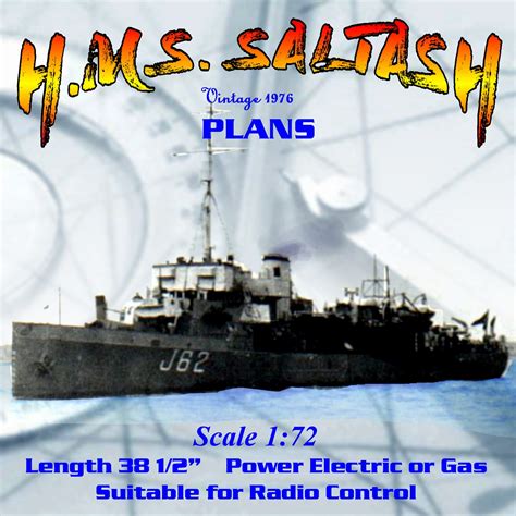 Full Size Printed Plan Scale 1 72 Aberdare Class Minesweepers H M S S Vintage Model Plans