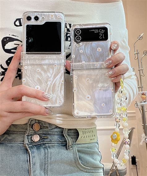 주얼리에이치 힌지보호플립6추가 실버 홀로그램 데이지 투명 제트플립 케이스 꽃 플립3 플립5 Z플립4 갤럭시 지플립4 지플립3 지플립5 지플립6