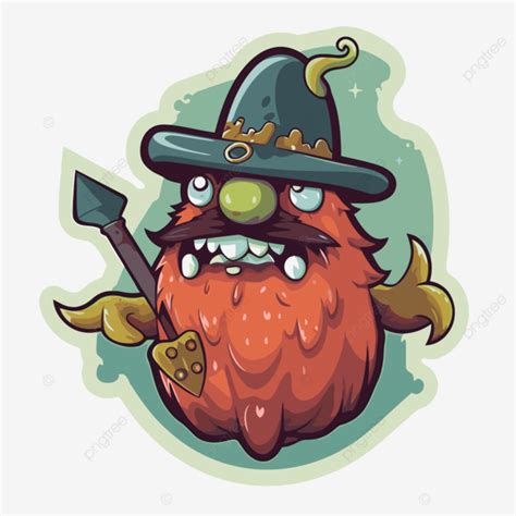 戴著帽子和孢子的邪惡矮人的卡通形象 向量 真实性 貼紙 卡通片向量圖案素材免費下載，png，eps和ai素材下載 Pngtree