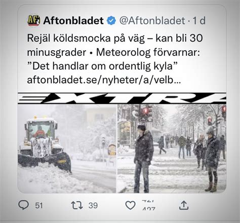 Blenda W Thor on Twitter Och var fn är klimatkatastrofen när man väl behöver den