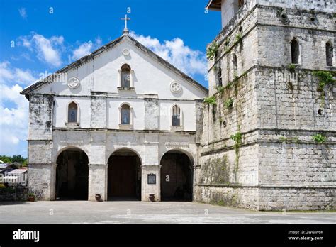 A Scenic View Of The Baclayon Church In Bohol Island Philippines Stock