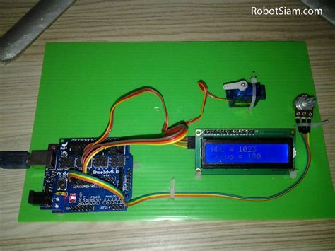 มินิโปรเจค arduino ควบคุม servo motor โดยใช้ potentiometer
