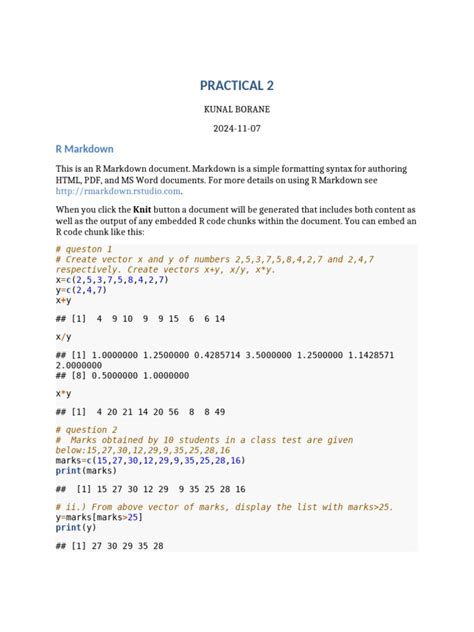 Practical 2 Kunal Pdf