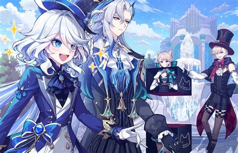 Furina Neuvillette Lynette And Lyney Genshin Impact Drawn By Kyundoo Danbooru