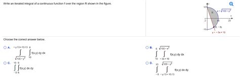 Solved Write An Iterated Integral Of A Continuous Function F