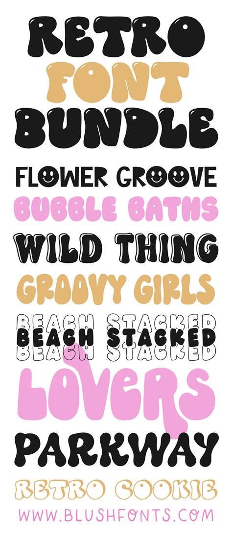 Groovy Display Font Bundle Vol 2 Retro Font Bundle Font Bundle For Cricut Groovy Fonts Boho Groovy Display Font Bundle Vol 2 Retro Font Bundle Font Bundle For Cricut Groovy Fonts Boho