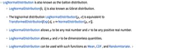 LogNormalDistributionWolfram Documentation