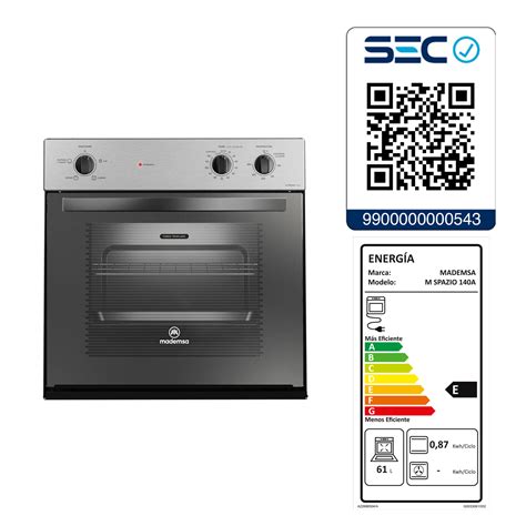 Horno Empotrable Eléctrico M Spazio 140 A De Mademsa