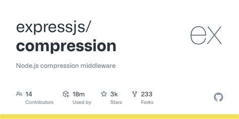 Github Expressjscompression Nodejs Compression Middleware