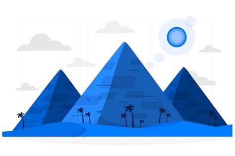 Free Vector Desert Pyramid Concept Illustration