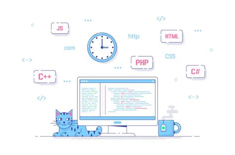 Development Of Software Mobile Application Vector Image