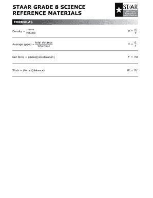 Staar Reference Sheet Fill And Sign Printable Template Online