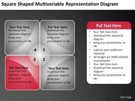 square shaped multivariable representation diagram ppt startup business