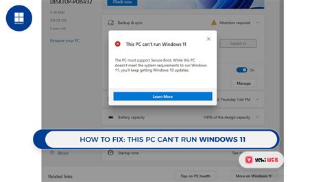 How To Fix This PC Can T Run Windows 11 Easy Guide Yehi Web