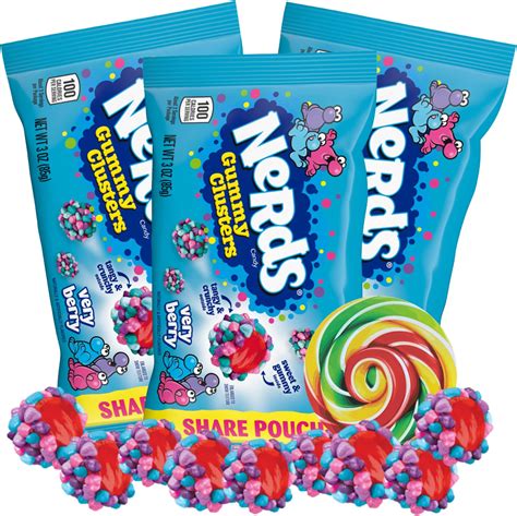Gaudum Nerds Rope Rainbow And Very Berry Bundle Nerds