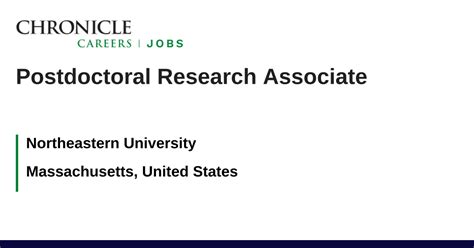 Postdoctoral Research Associate Job With Northeastern University 37759285