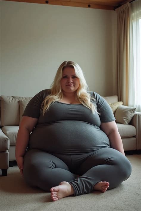 Plus Size Model Wearing Tight Athleisure Apparel White Woman Seaart Ai