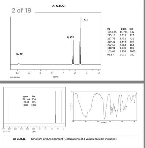 Solved What Is The J Value Of An H Nmr Of1 C3h6o22