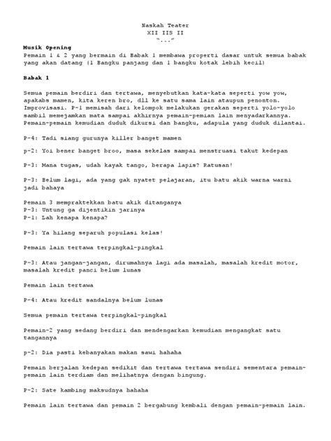 Naskah Teater Komedi Kontemporer Pdf