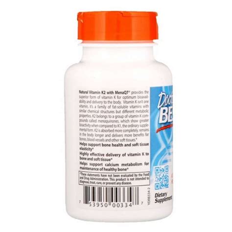 Jual Doctors Best Mk7vitamin K2 100mcg 60 Tablet Di Seller Afifah