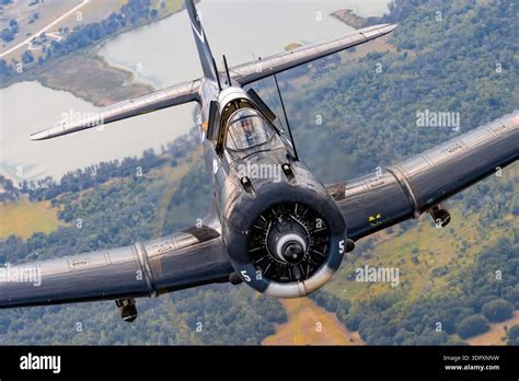 Air To Air Close Up Of A Douglas Sbd 5 Dauntless N82ga Military Code