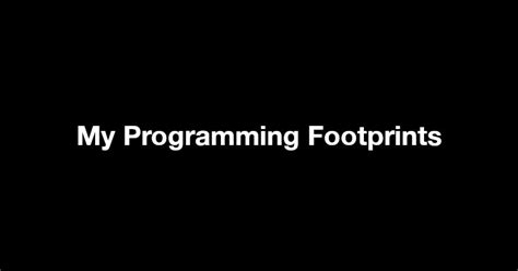 Python For Beginners My Programming Footprints