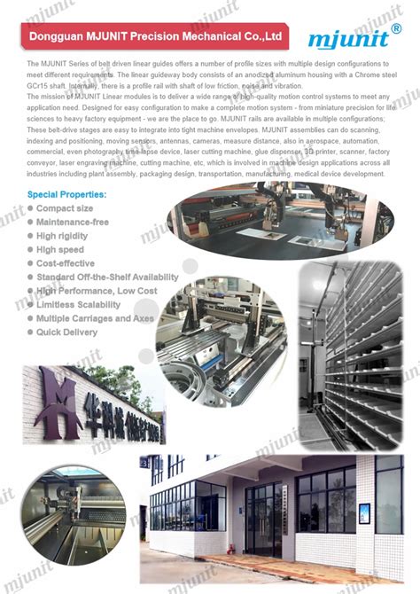 mjunit loading and unloading material handling slide precision stepper motor single axis