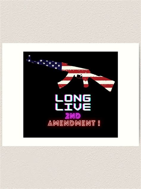 2nd Amendment Artwork With Ak47 Logo Art Print For Sale By