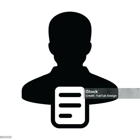 문 아이콘 벡터 남성 프로필 아바타 문 그림 그림에서 비즈니스에 대 한 문서 기호 거래 내역서에 대한 스톡 벡터 아트 및 기타 이미지 거래 내역서 고객 관리자