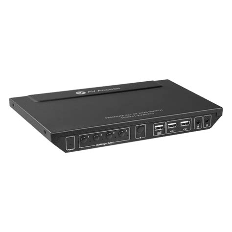 Upgraded 4x1 4k Kvm Switch With Hotkey Switching Ir Rmote Control