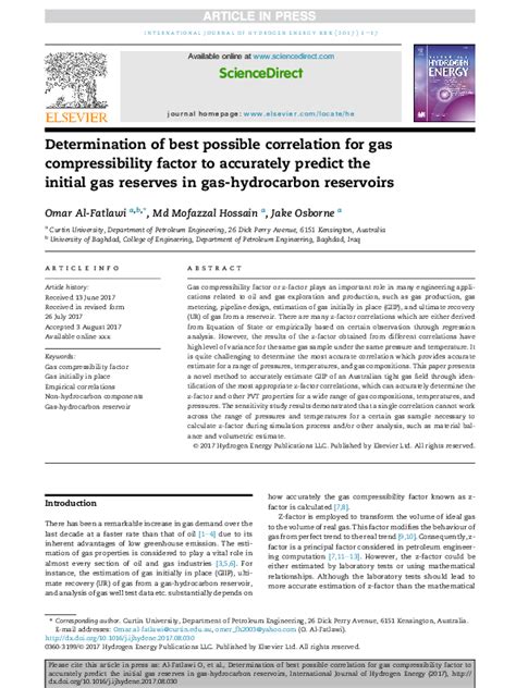 Pdf Optimizing Z Factor Correlations For Giip Estimation