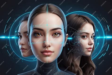 Premium Photo 3d Face Recognition Illustration With Check Mark