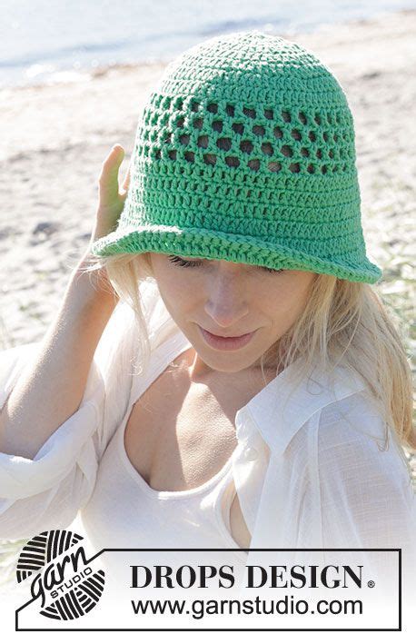 Summer Clover Hat Drops 238 18 Gratis Virkmönster Från Drops Design Knitting Patterns Free