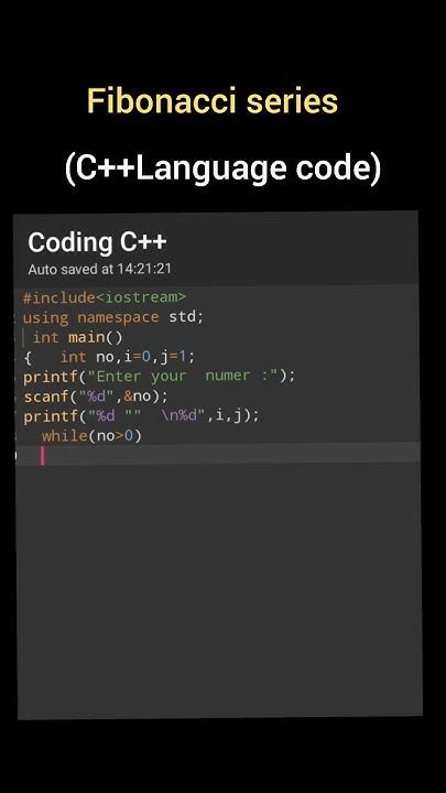 Fibonacci Series In C Plus Plusc Program Of Fibonacci Series