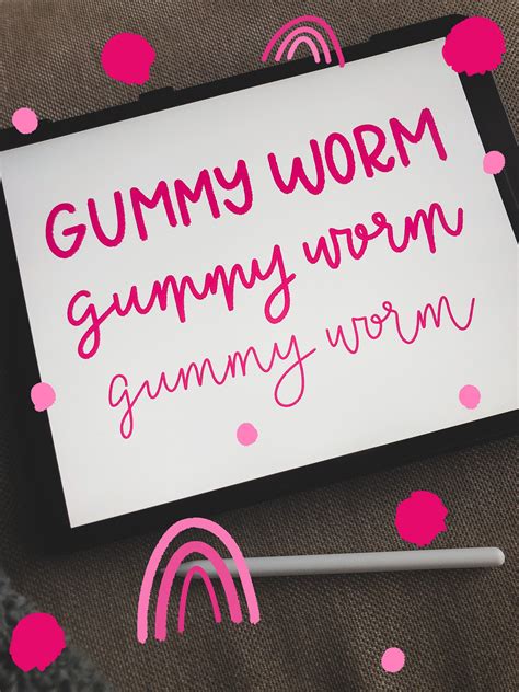 Gummy Worm Procreate Brush Textured Procreate Brush Etsy