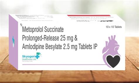 Metoprolol Succinate Usp 25mg Amlodipine Ip 25mg Skyogen Healthcare
