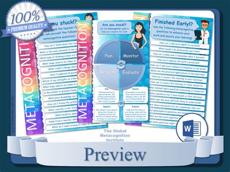 The Metacognition And Maths Toolkit Teaching Resources