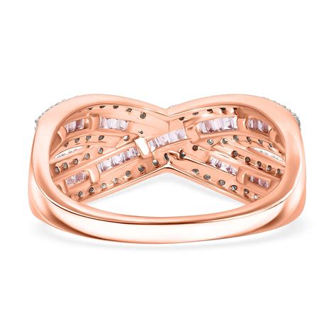 9k Rose Gold Sgl Certified Pink Diamond And White Diamond Ring 050 Ct